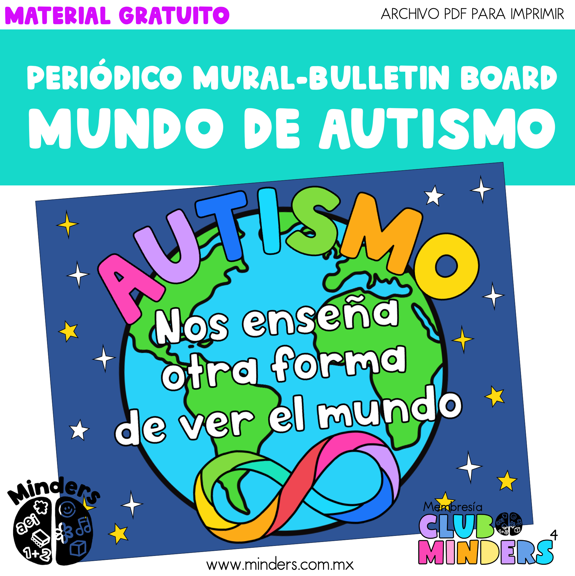 Mural 2 de Abril Día Mundial de Concienciación sobre el Autismo – Mindersmx