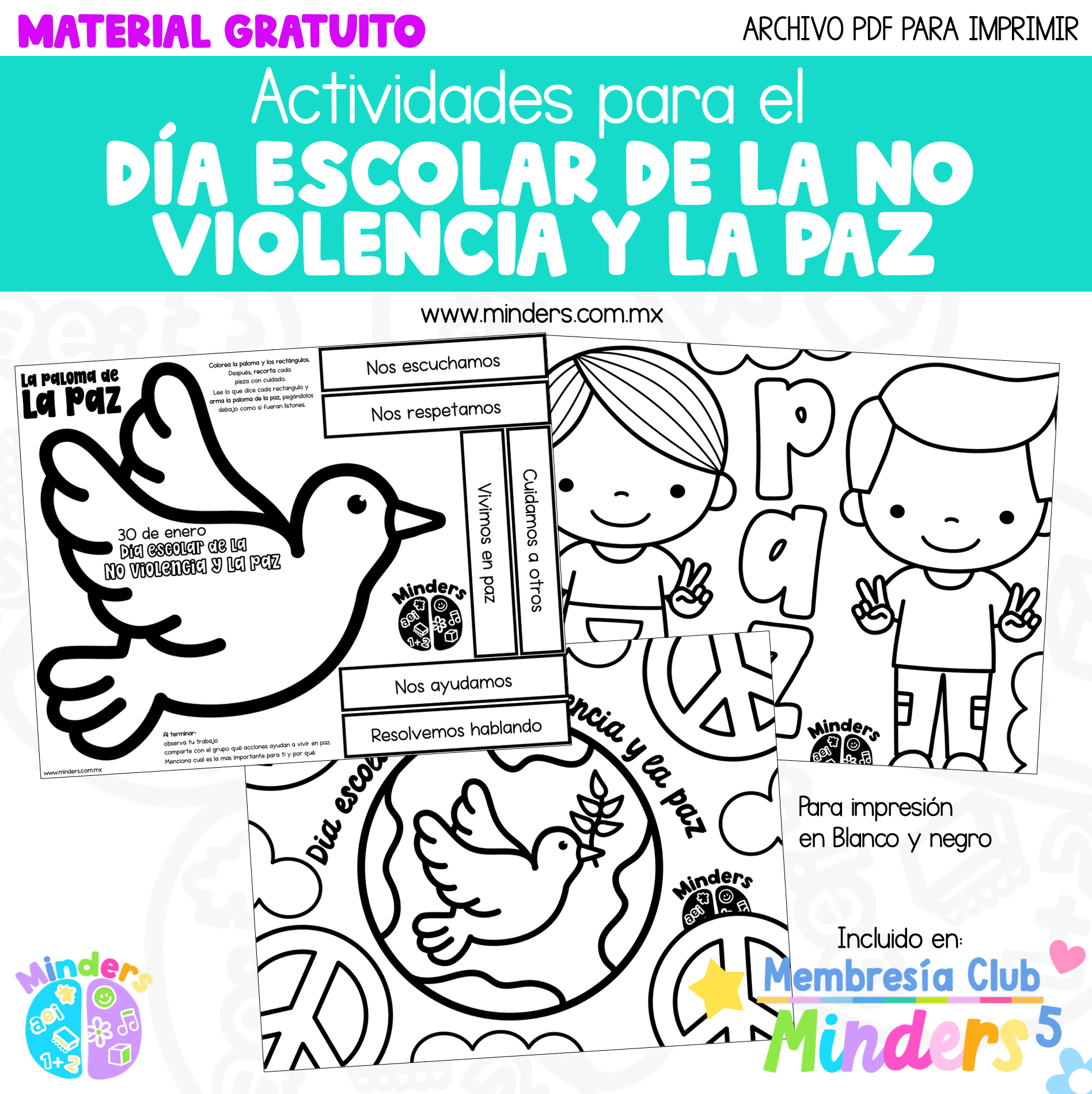 Material para trabajar el Día Escolar de la No violencia y la Paz ...