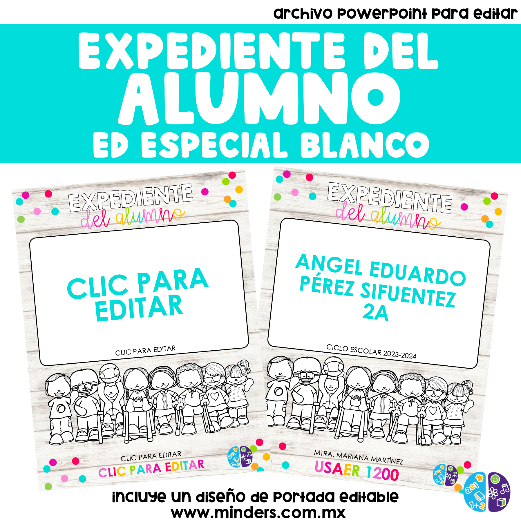 Special Education Student File Cover White – Mindersmx