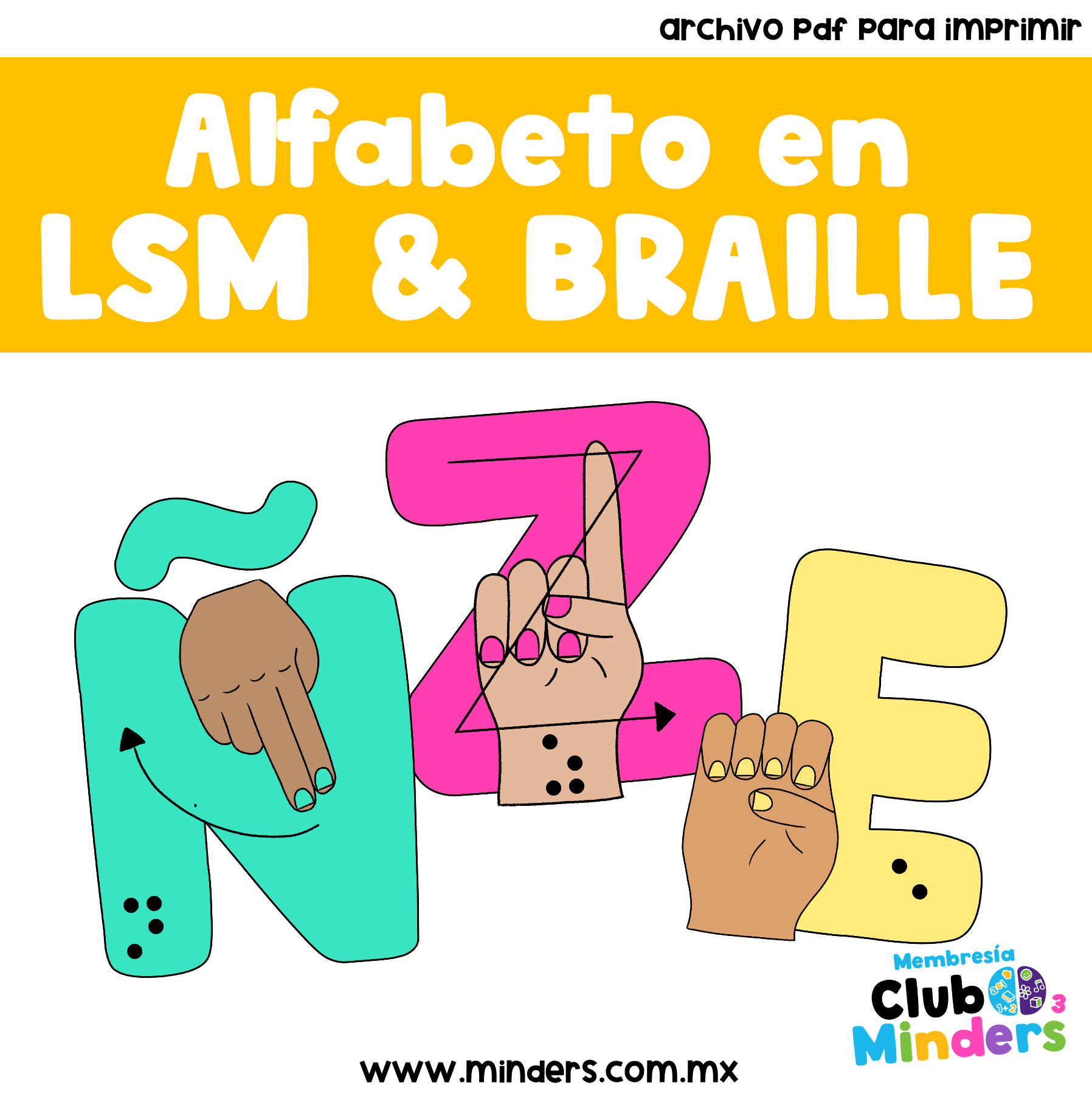 Alfabeto LSM y Braille – Mindersmx