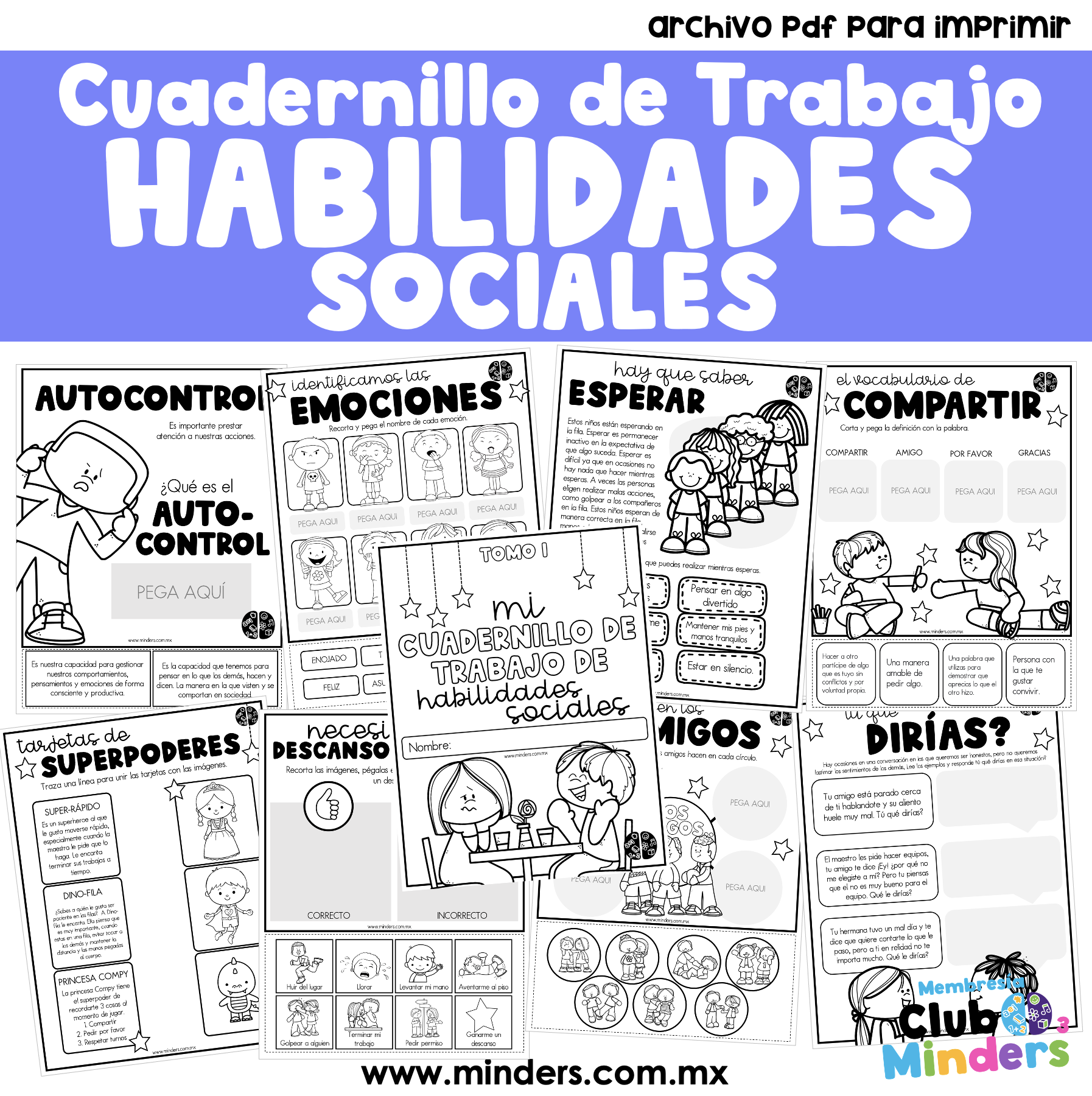 Cuadernillo de Habilidades Sociales Tomo 1 – Mindersmx