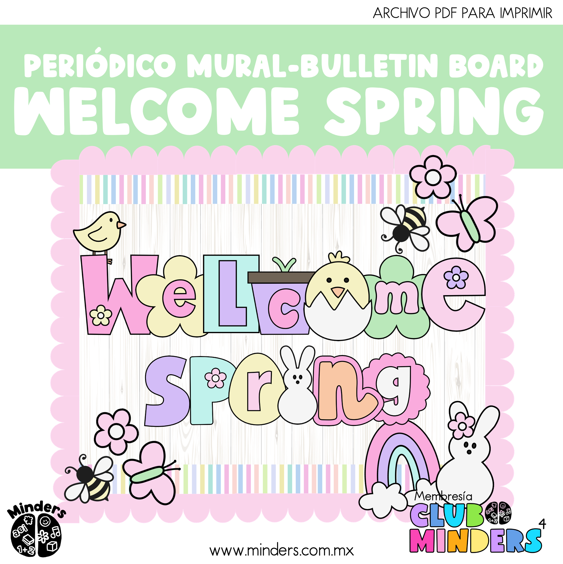 Bulletin board - Welcome Spring – Mindersmx