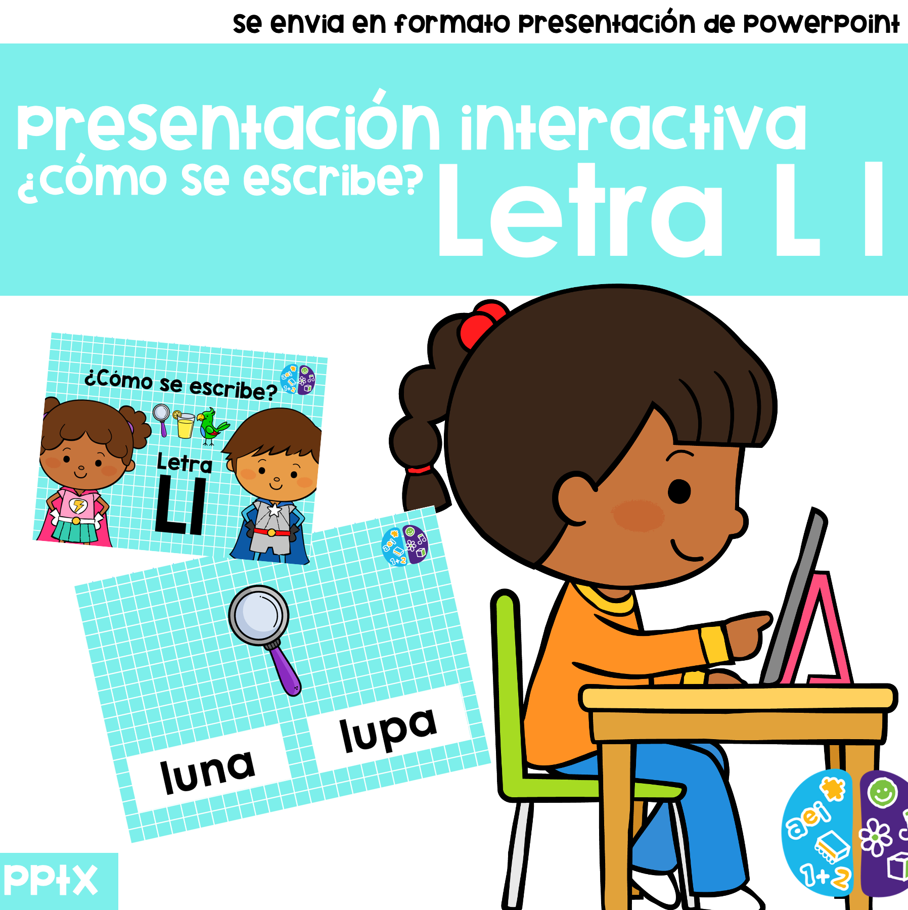 Powerpoint interactivo ¿Cómo se escribe? Palabras con L l – Mindersmx