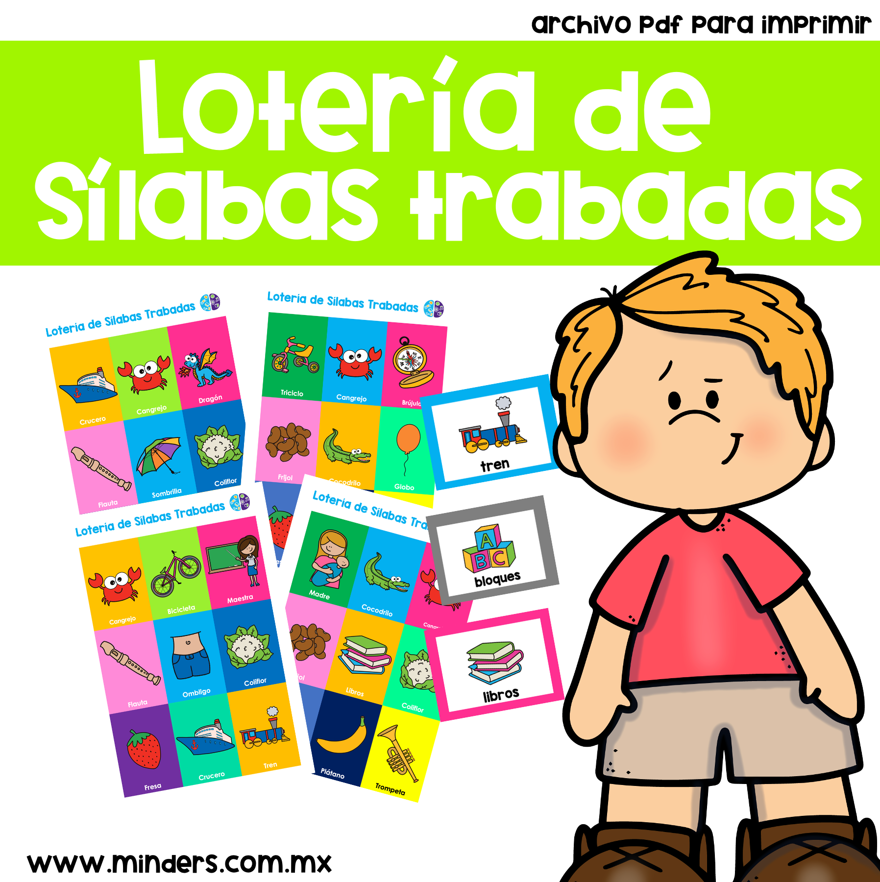 Lotería Sílabas Trabadas – Mindersmx