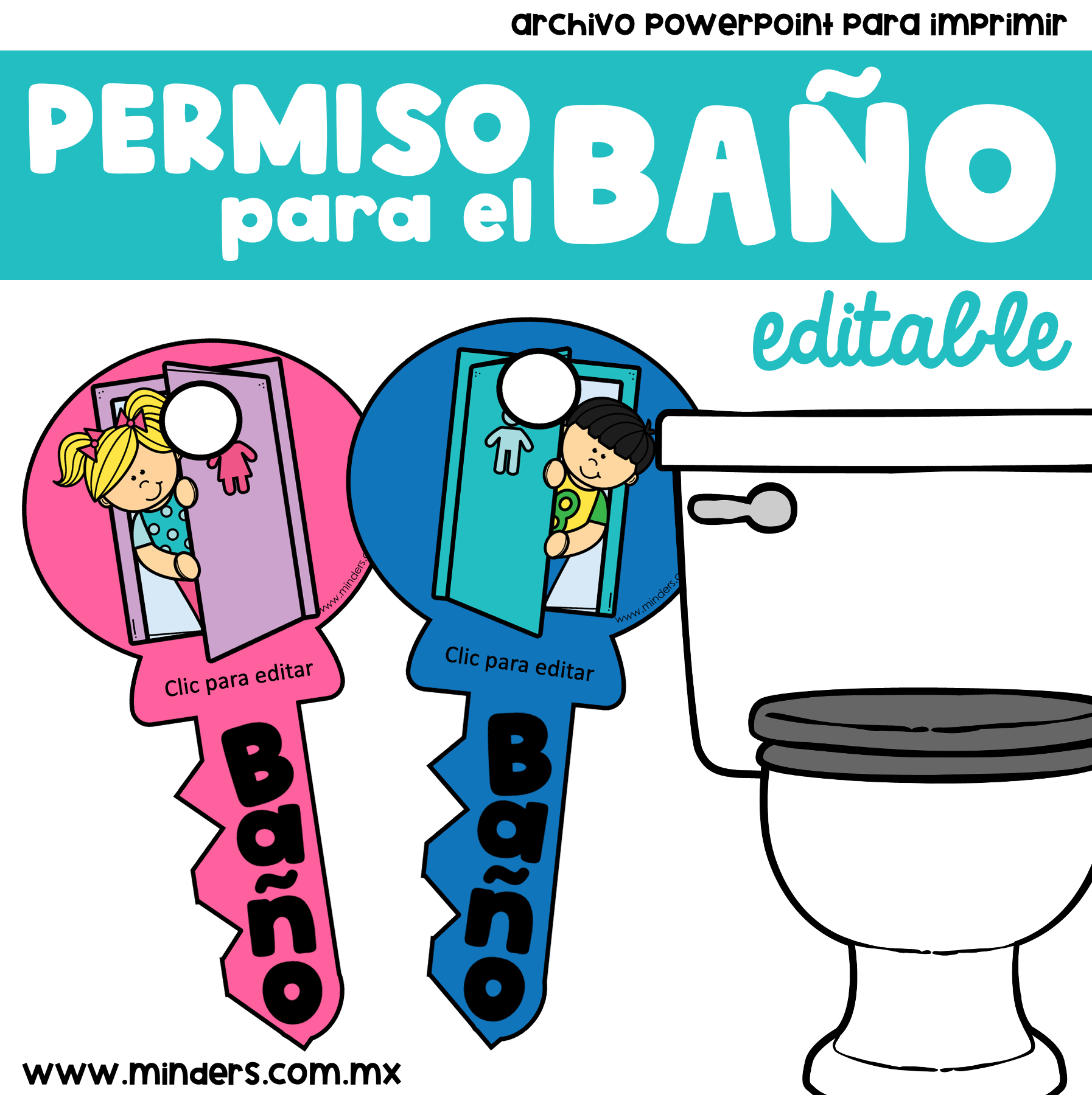 Permiso para el Baño Editable – Mindersmx