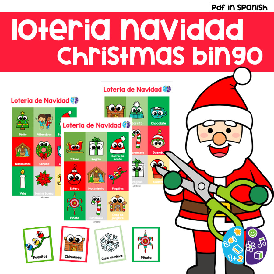 Loteria de Navidad - Christmas Bingo in Spanish – Mindersmx