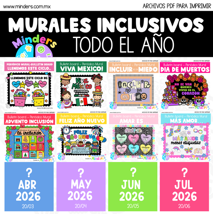 Murales inclusivos para todo el año - Growing Bundle – Mindersmx