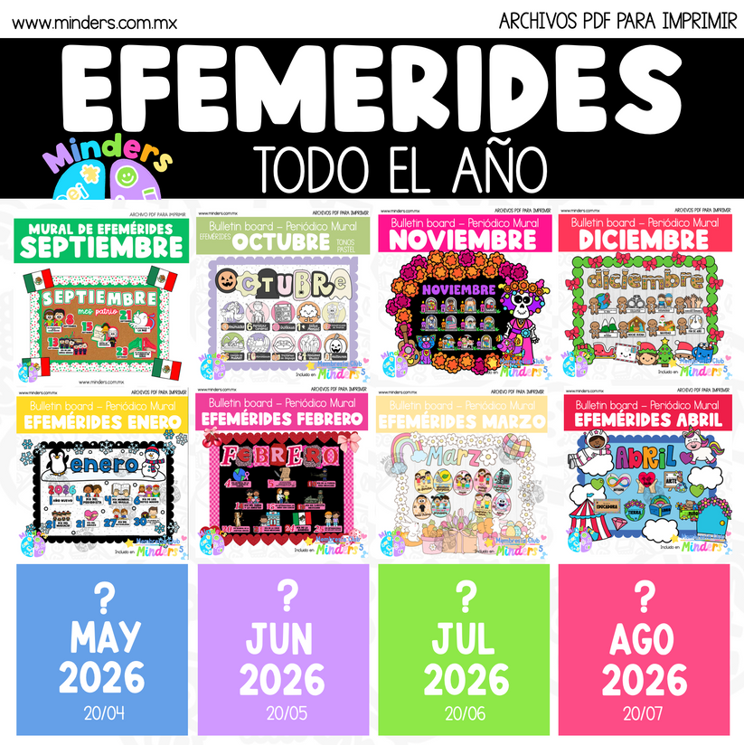 Murales Efemérides para todo el año - Growing Bundle – Mindersmx
