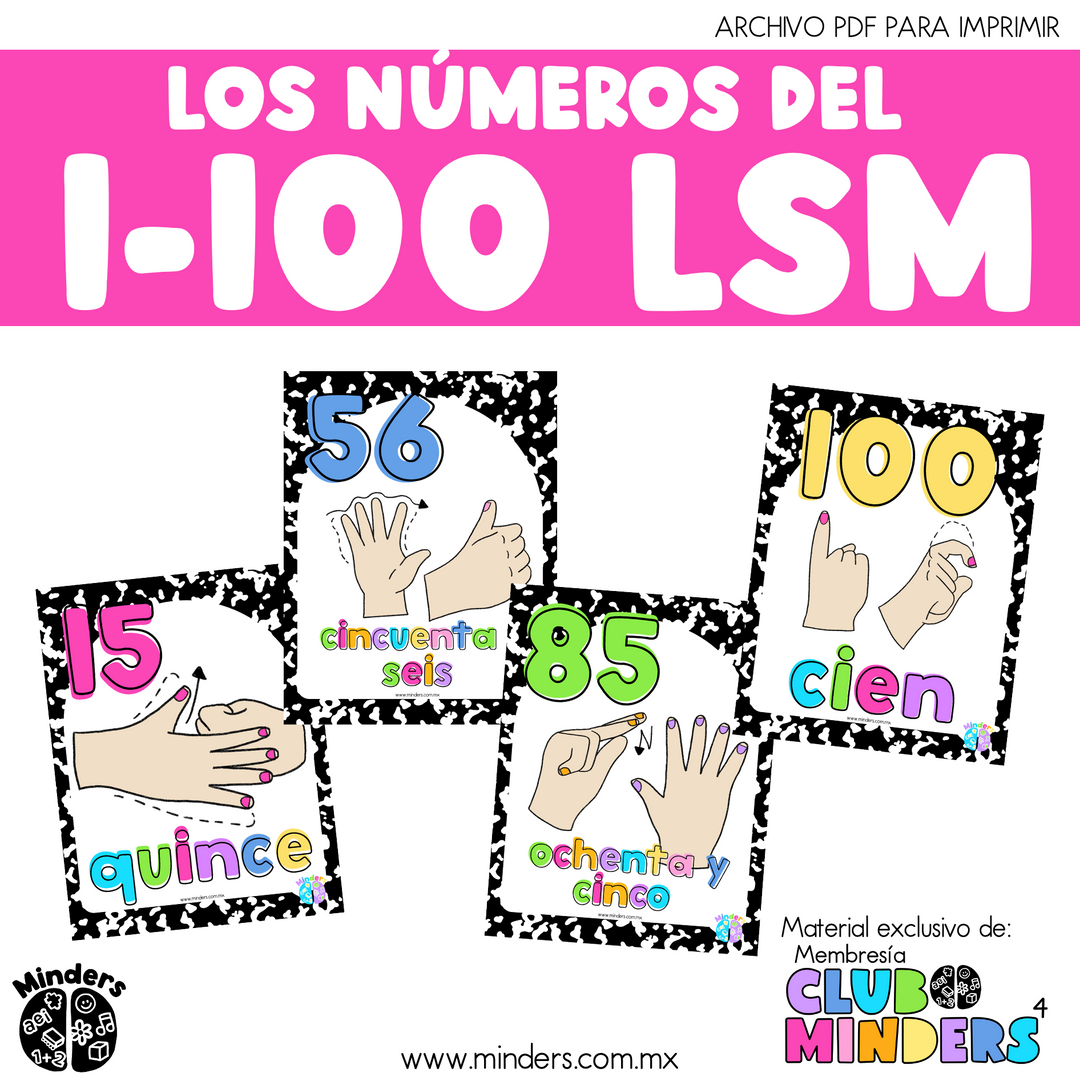 Números del 1 al 100 LSM Composition - EXCLUSIVO CLUB MINDERS 4 – Mindersmx