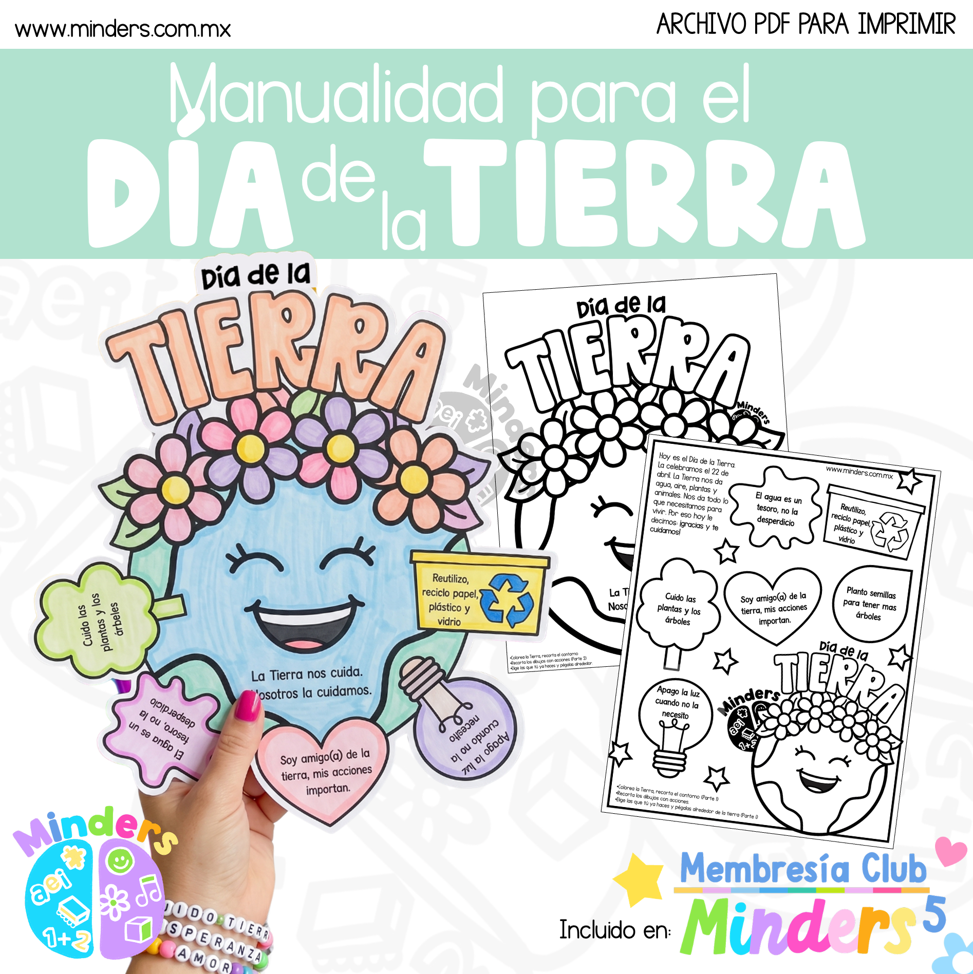 Manualidad para el día de la tierra – Mindersmx
