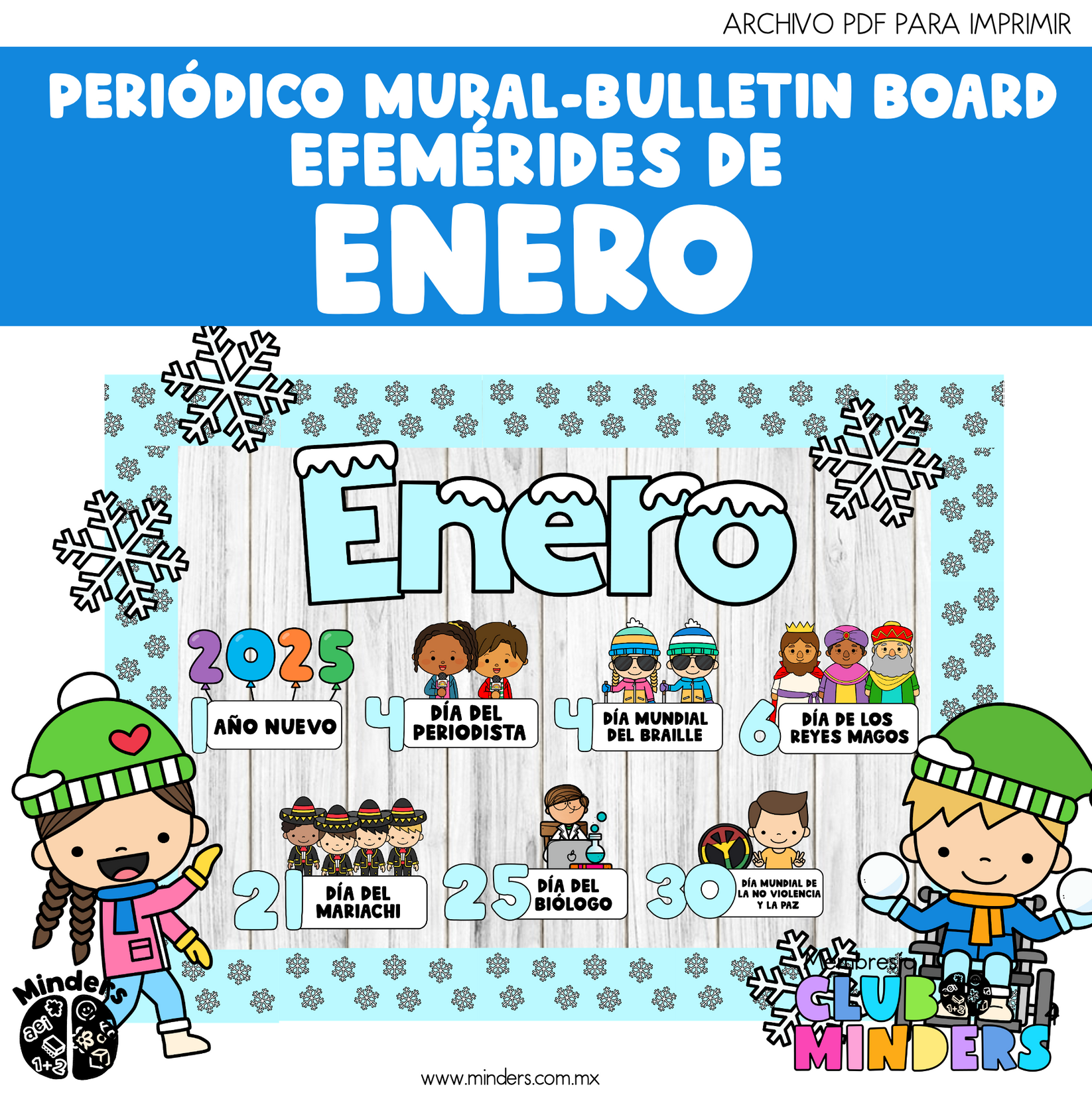Bulletin board - Periódico Mural Efemérides Enero – Mindersmx