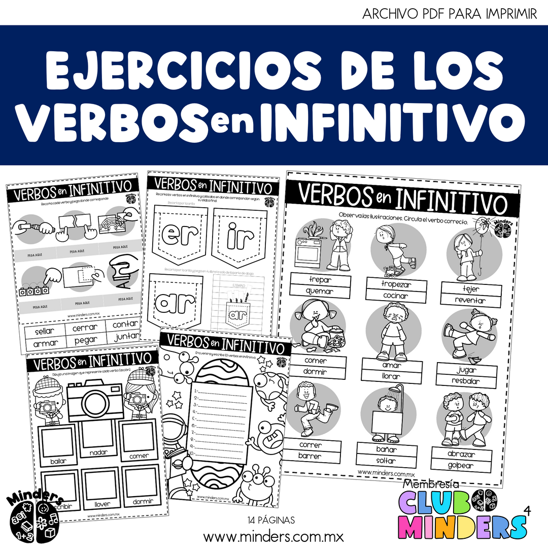 Ejercicios de los verbos en infinitivo – Mindersmx