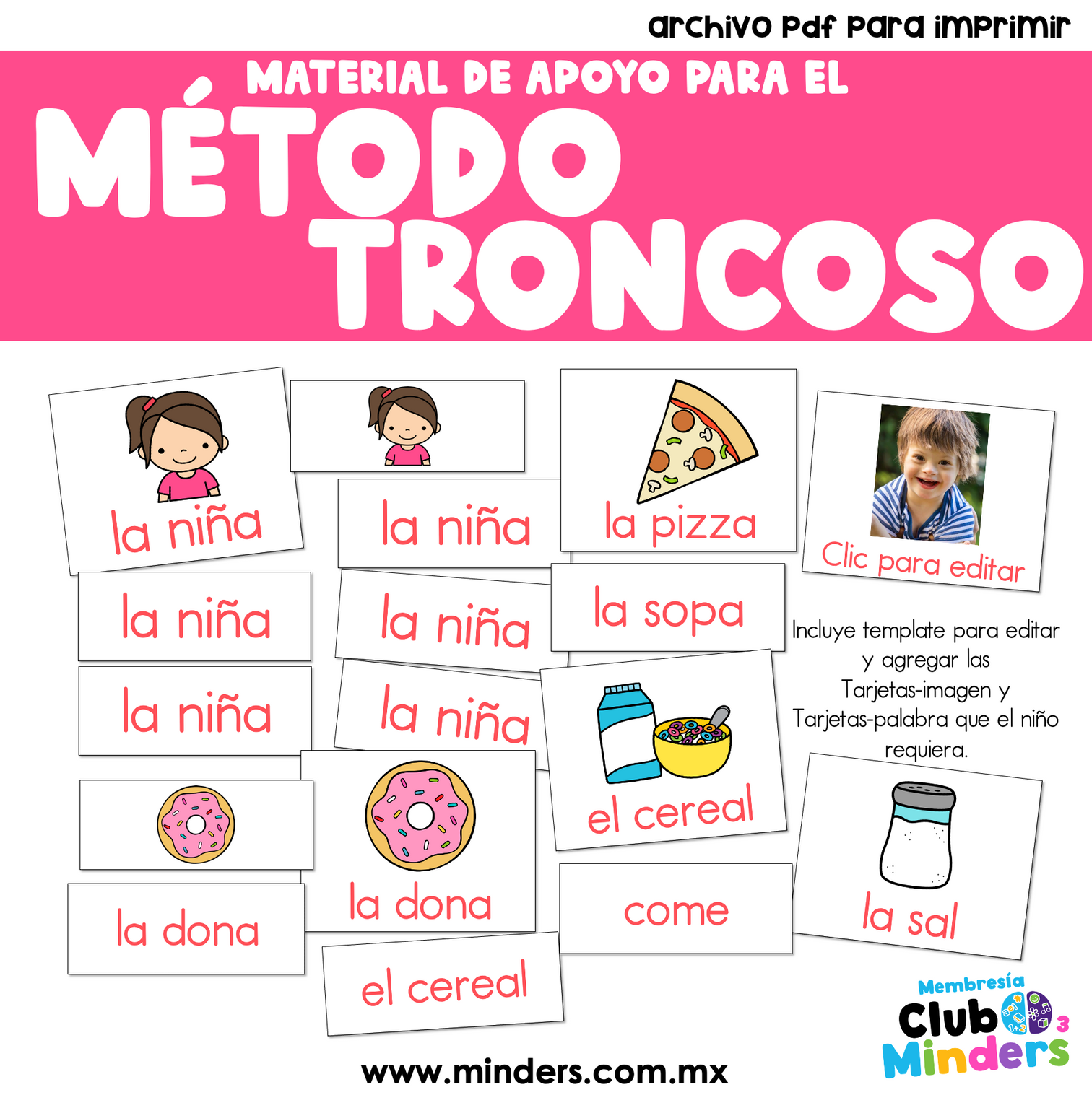 Material de apoyo para el método troncoso – Mindersmx