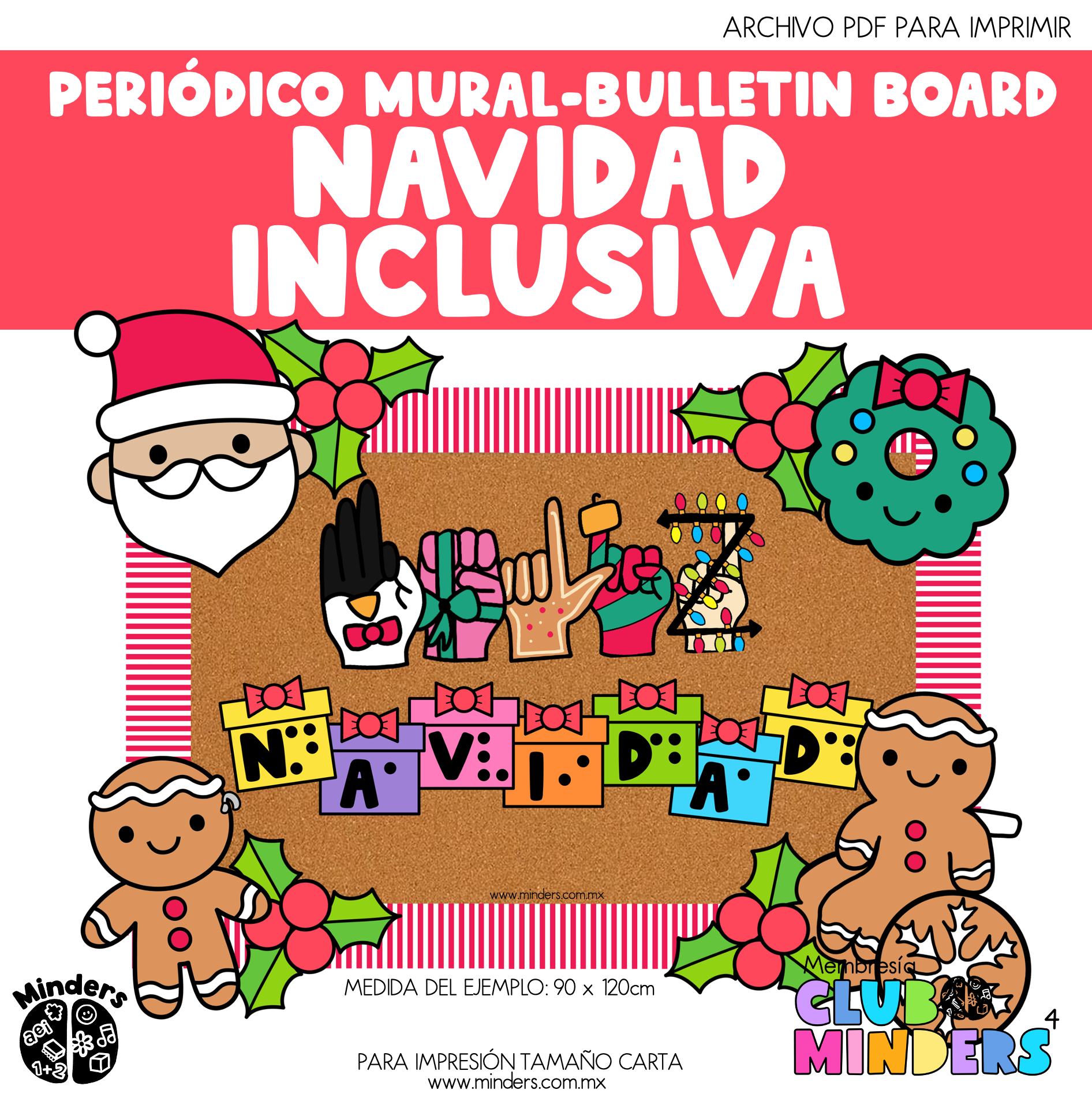 Bulletin board - Periódico Mural Navidad Inclusiva – Mindersmx