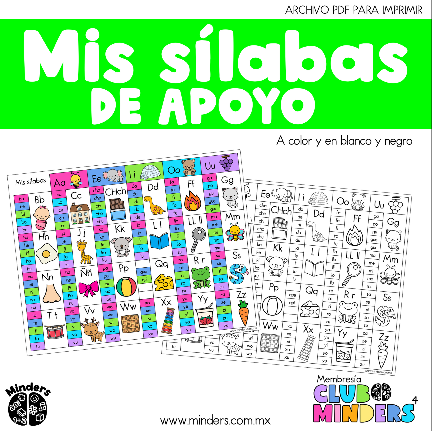 Mis silabas de apoyo (silabario) – Mindersmx