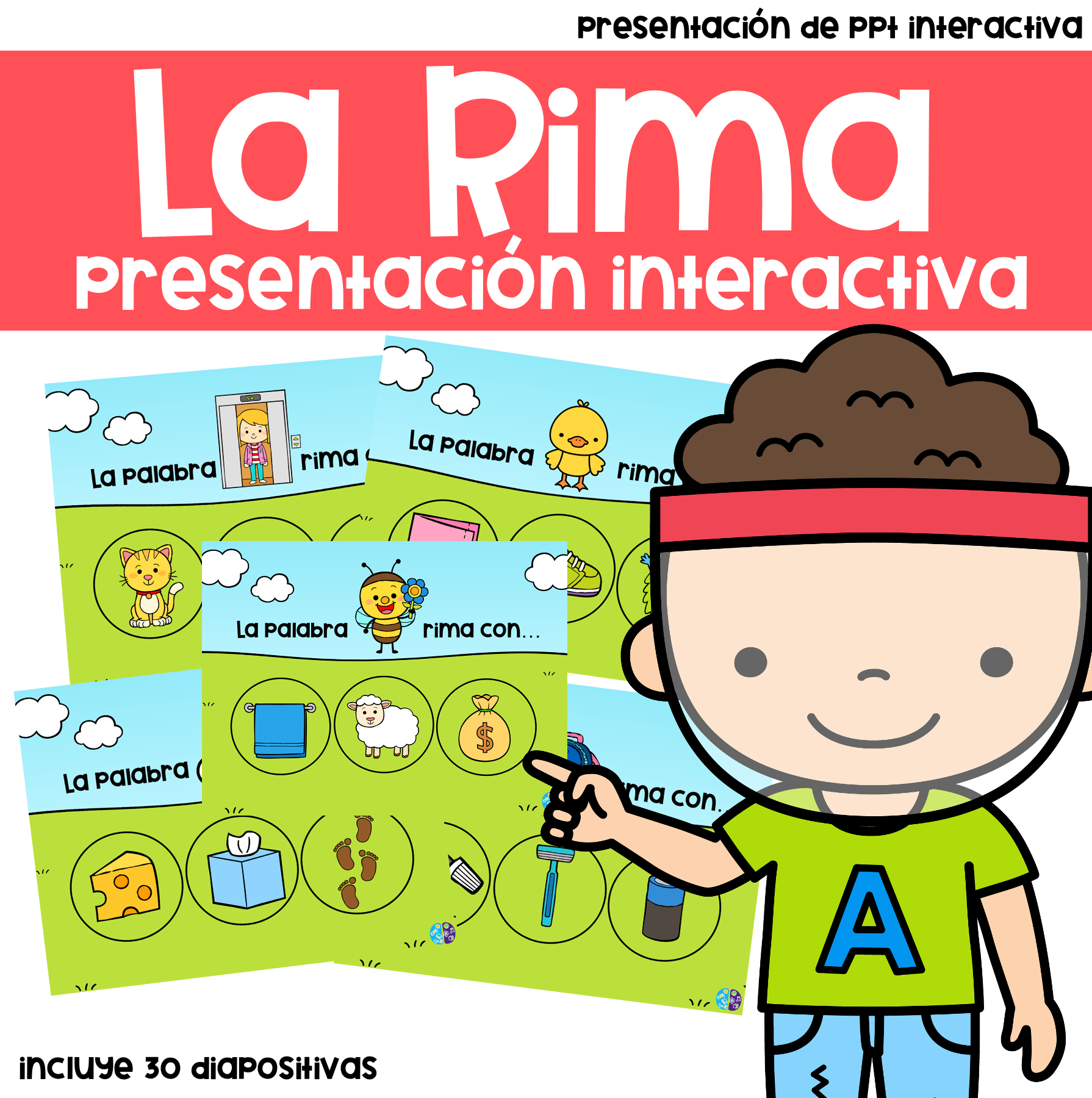 La Rima para Niños - Palabras que riman - Presentación Interactiva ...