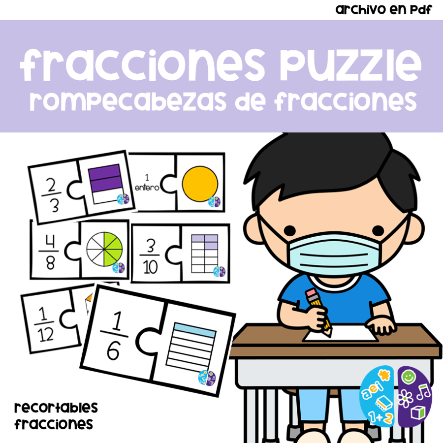 Rompecabezas de Fracciones - Puzzle de Fracciones – Mindersmx
