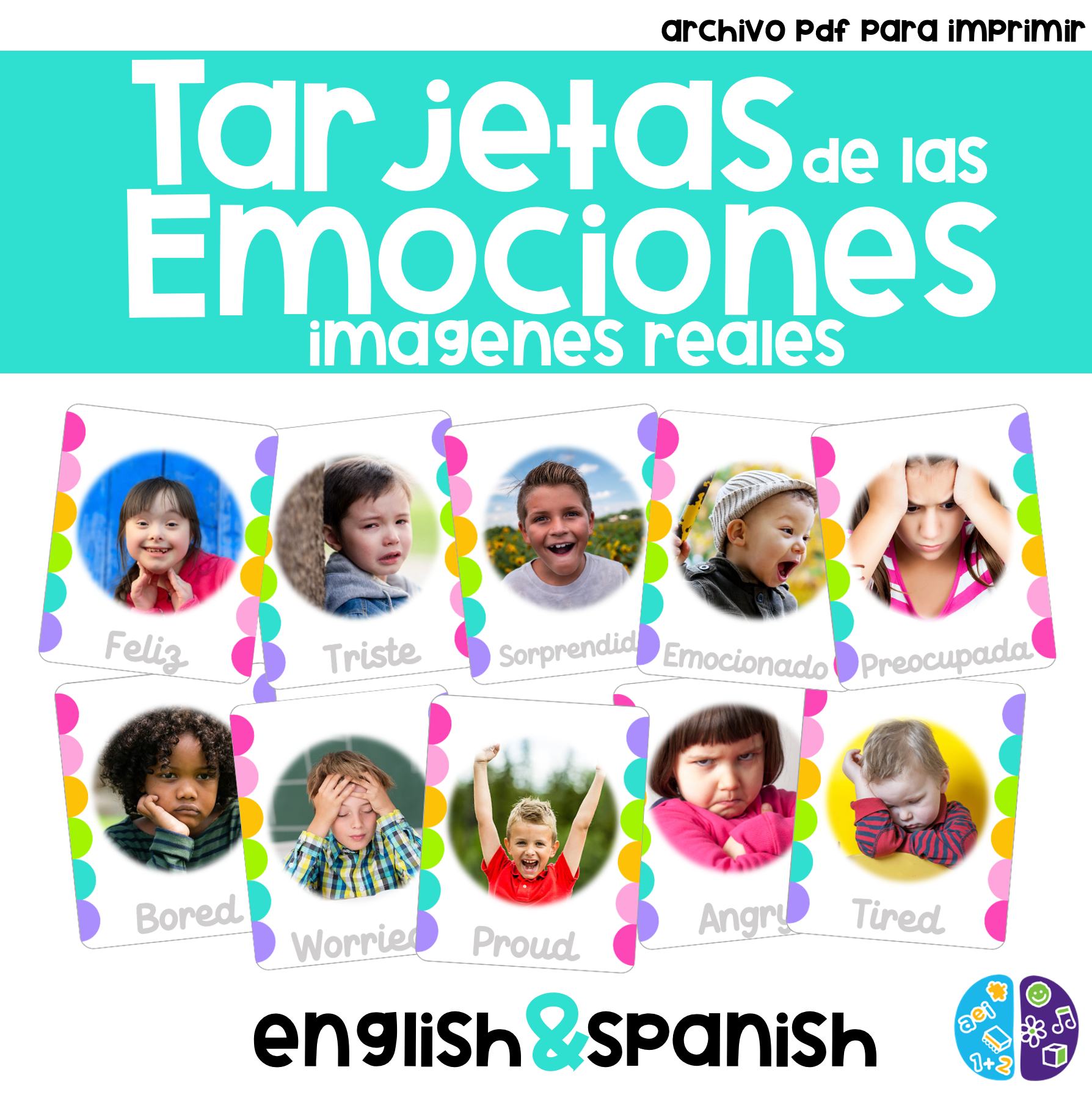 Tarjetas de las Emociones Imagenes reales - Emotions and Feelings Flas ...